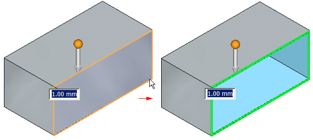 Modifica dello spessore di una parte